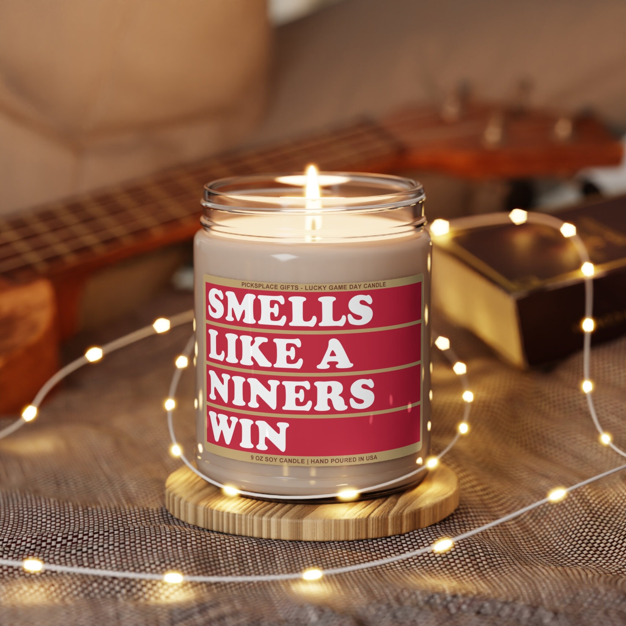 49ers Lucky Candle Smells Like A Niners Win / 9oz Scented Soy Candle ...