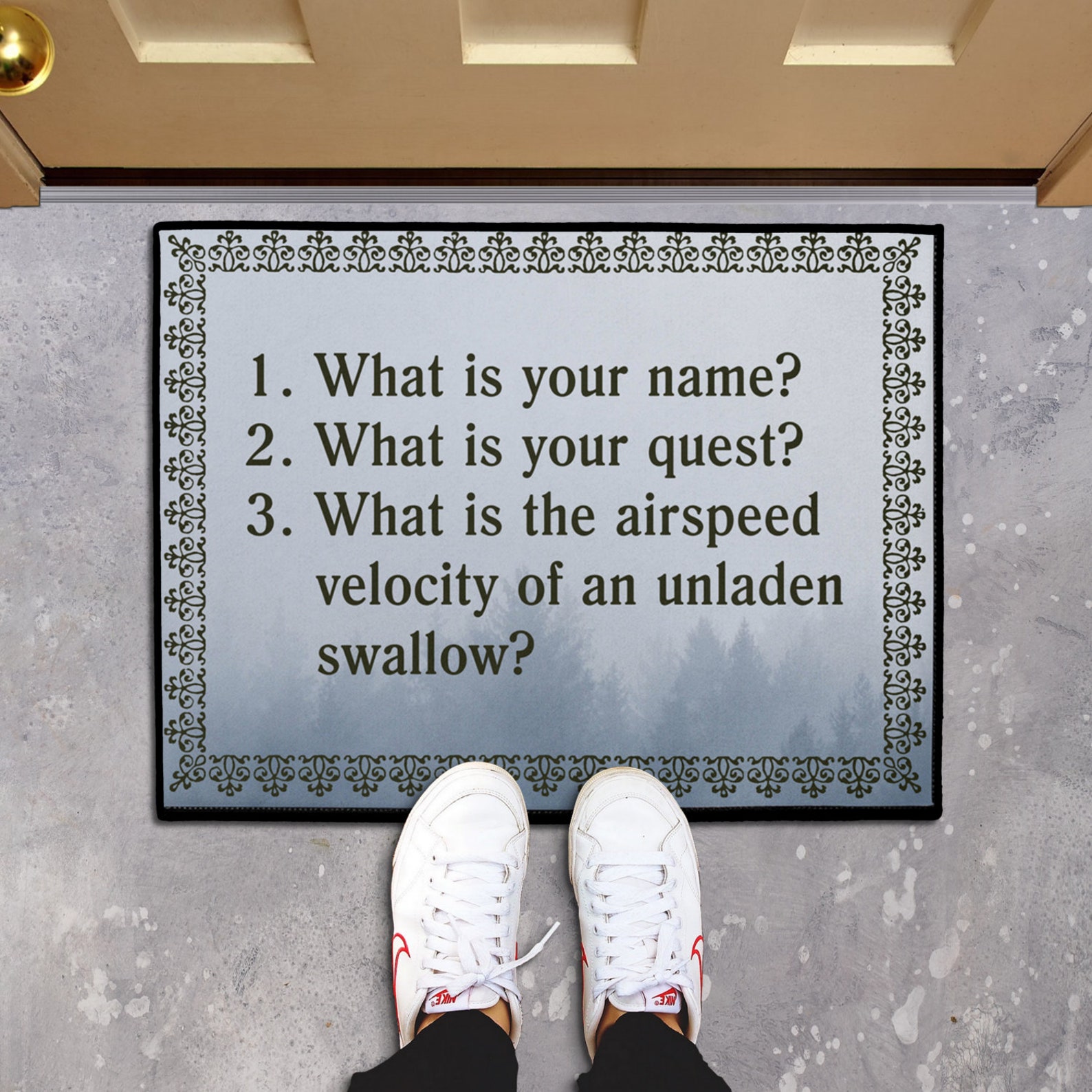 Bridge of Death Doormat / Monty Python and the Holy Grail Welcome Mat ...