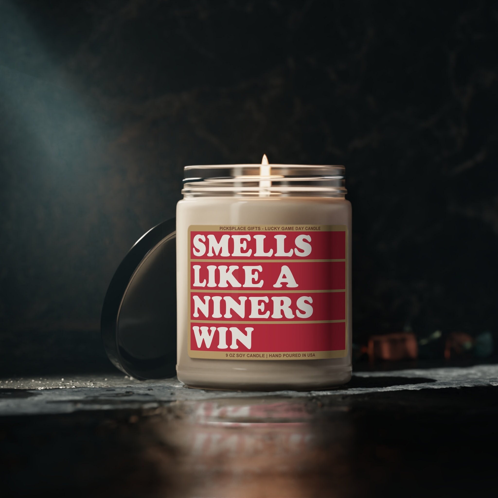 49ers Lucky Candle Smells Like A Niners Win / 9oz Scented Soy Candle ...