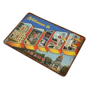 Welcome to Boise Idaho Metal Sign / Retro Vintage Housewarming Gift ...