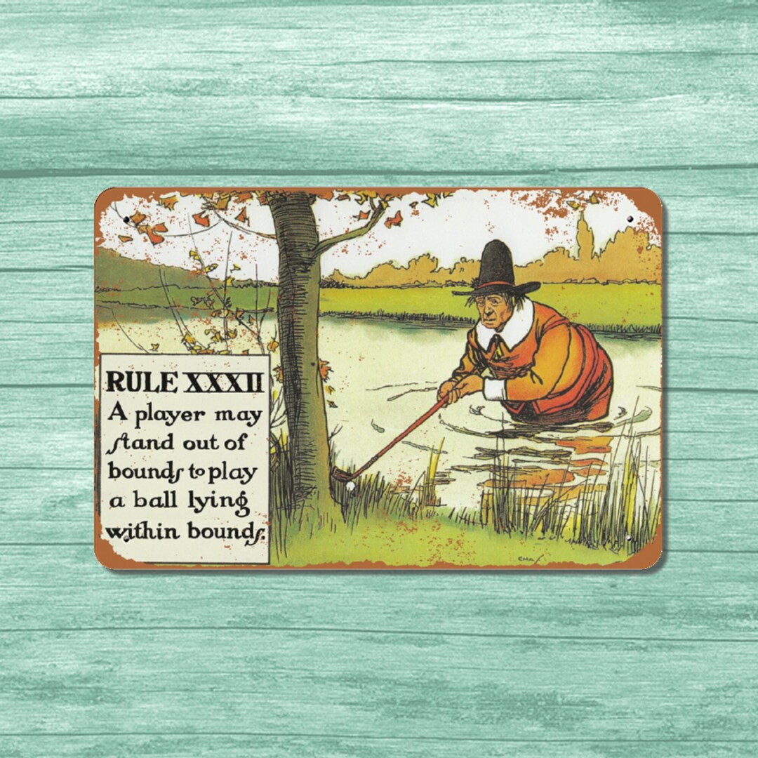 Rules of Golf Metal Sign / 12x8 Aluminum Wall Art Vintage Charles ...