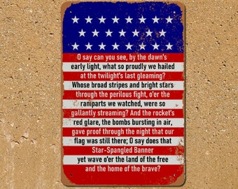 National Anthem Sign - Etsy