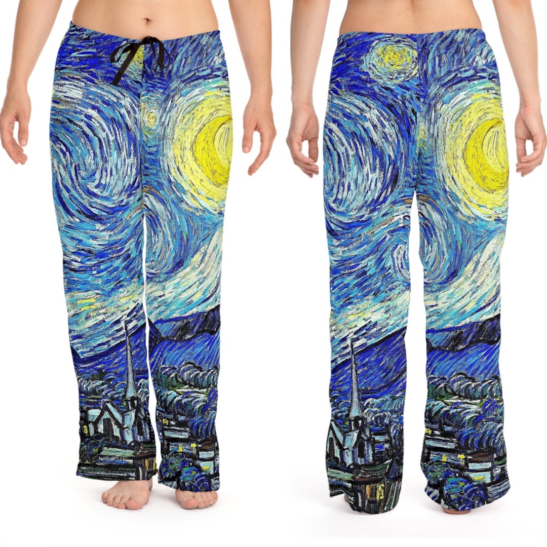 Starry Night Van Gogh Lounge Pants Pajamas / Fine Art Women's Casual ...