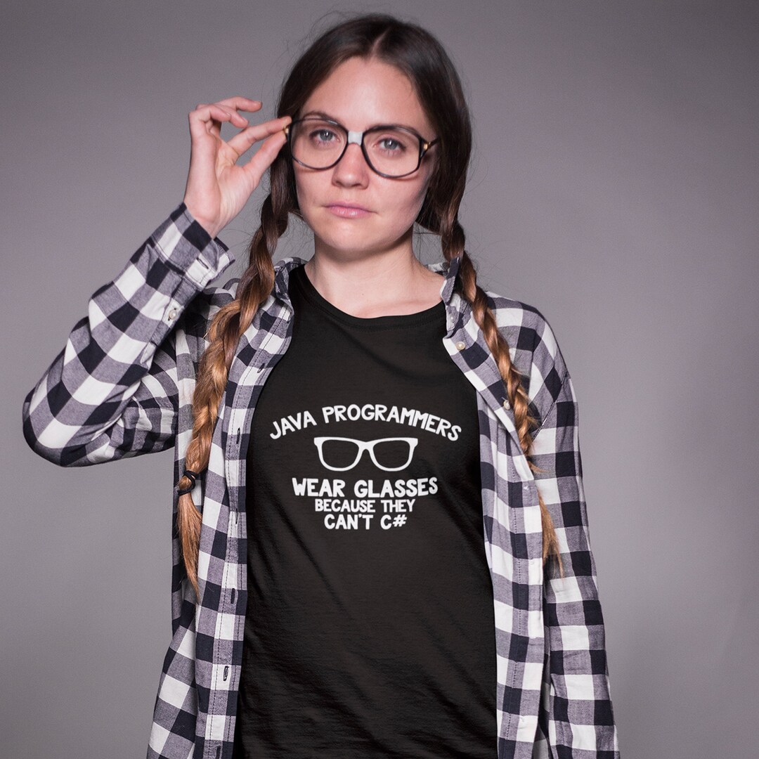 Funny Java Programmers Can't C# T-shirt / Programming Language Tee in ...