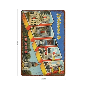 Welcome to Boise Idaho Metal Sign / Retro Vintage Housewarming Gift ...