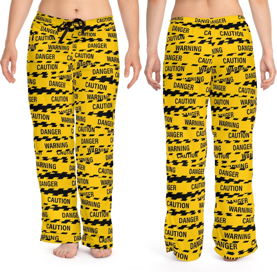 Crime Scene Tape Lounge Pants Pajamas / Danger Warning Caution Casual ...