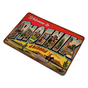 Welcome to Phoenix Metal Sign / Retro Arizona Cowboys Cactus ...