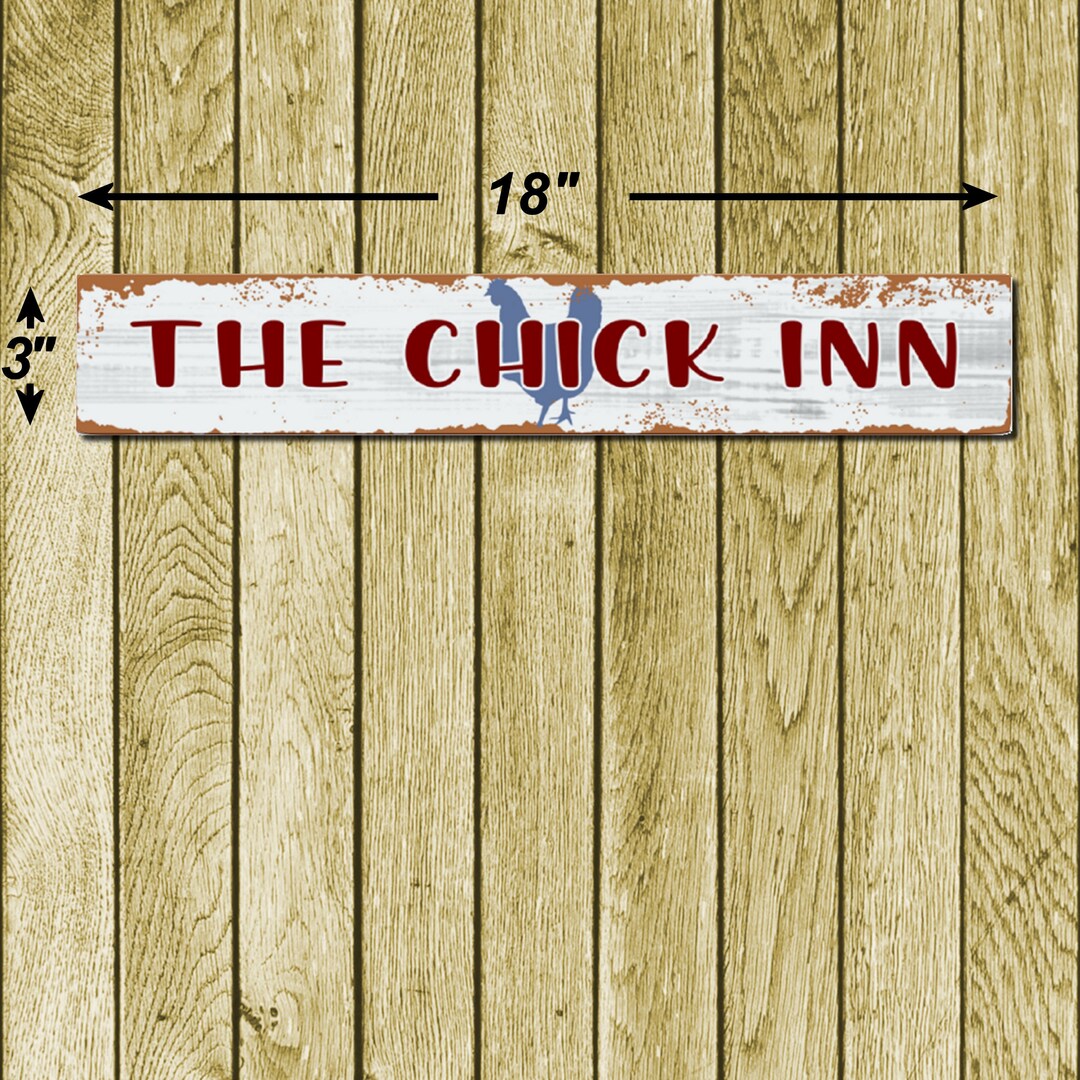 The Chick Inn Chicken Coop Sign / Metal 18x3 Backyard Hen House Decor ...