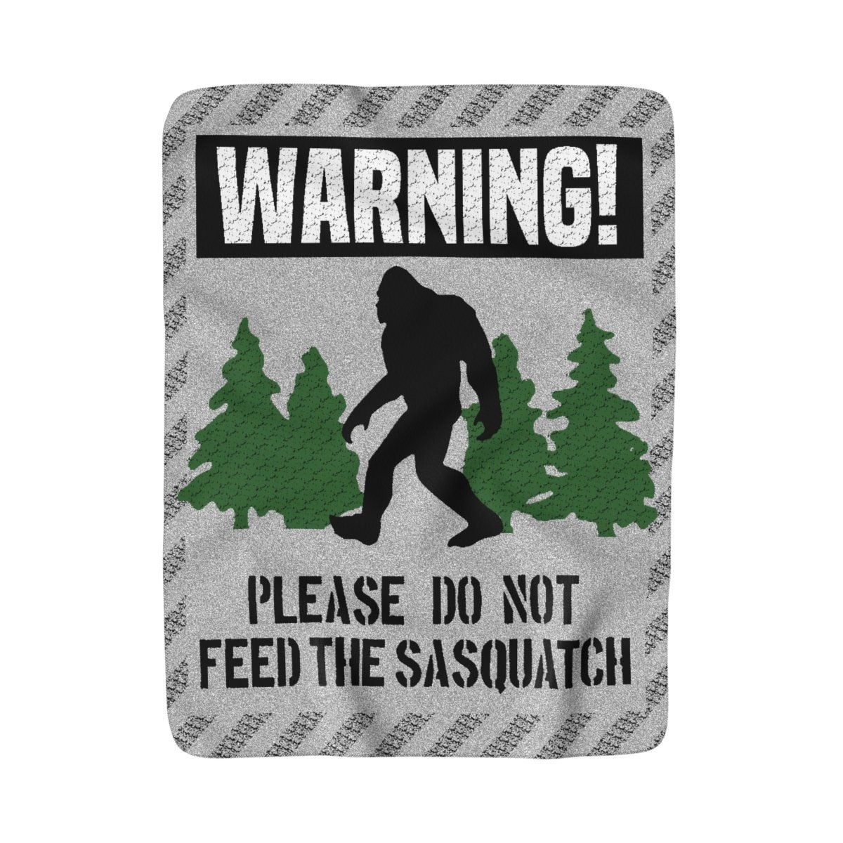 Do Not Feed Sasquatch Fleece Blanket 50x60 60x50 Bigfoot Throw | Etsy