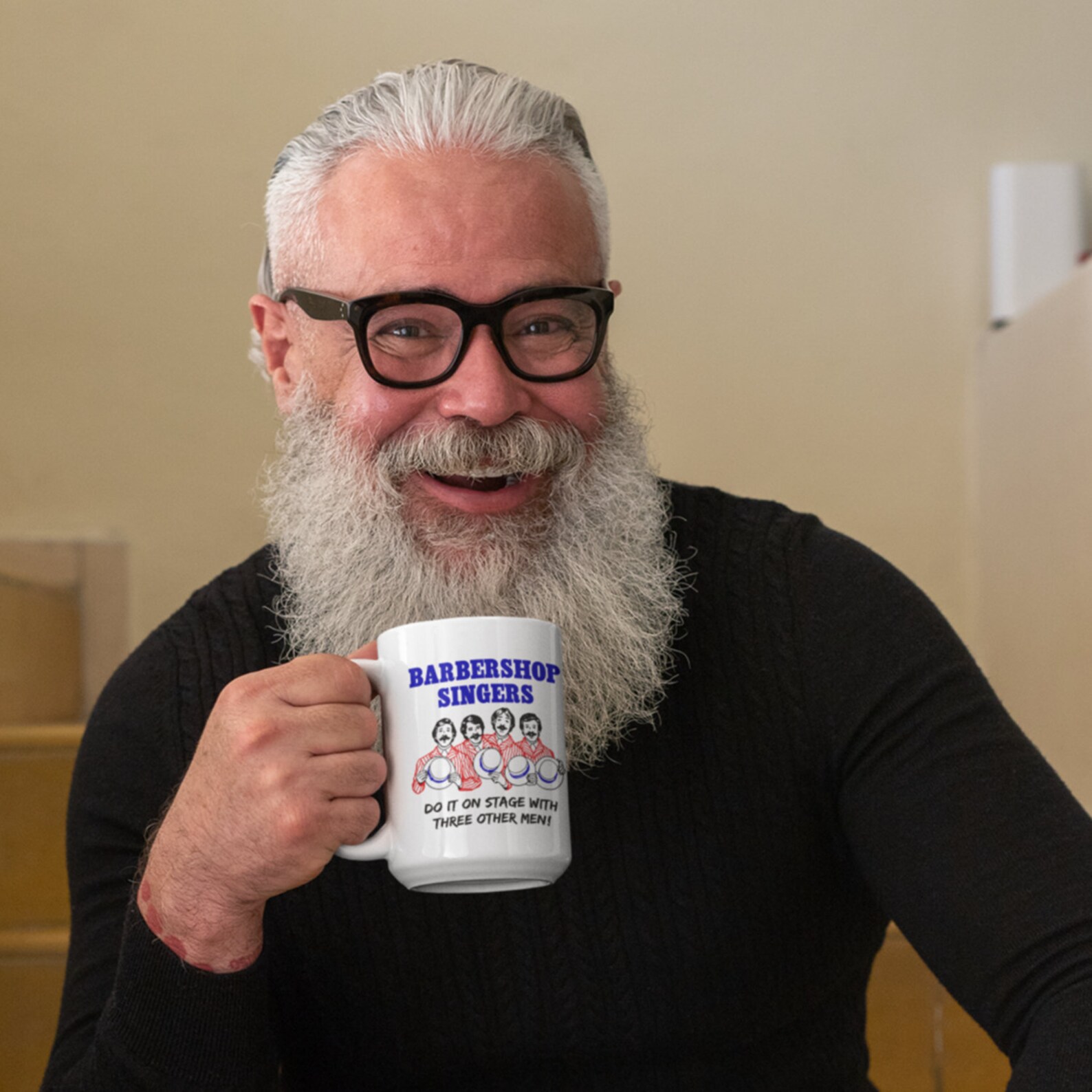 Funny Singer Coffee Mug / Barbershop Singers Do It on Stage With Three ...