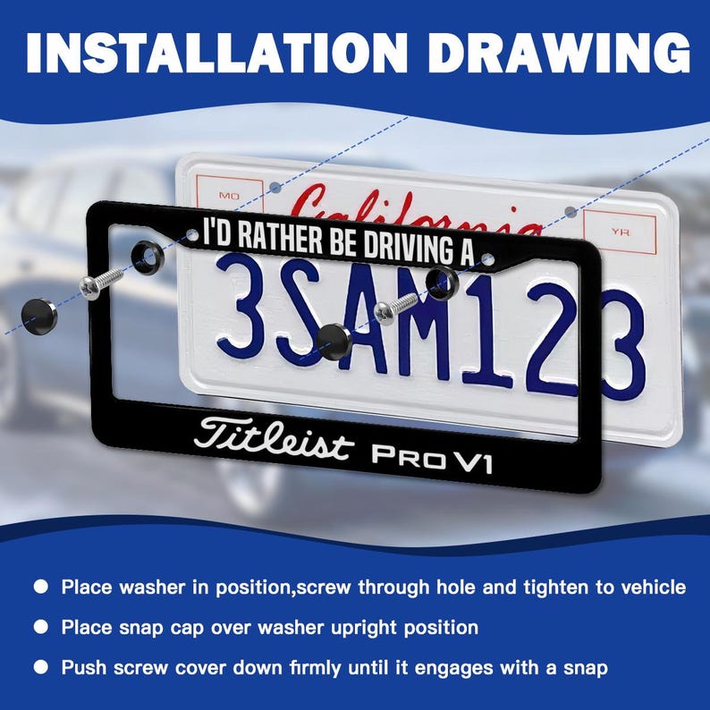 Golfer Gift I'd Rather Be Driving A Titleist Golf Ball Golfing License ...