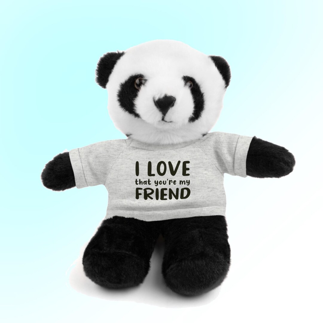 Best Friend Stuffed Panda / Cute Cuddley I Love That You're My Friend ...