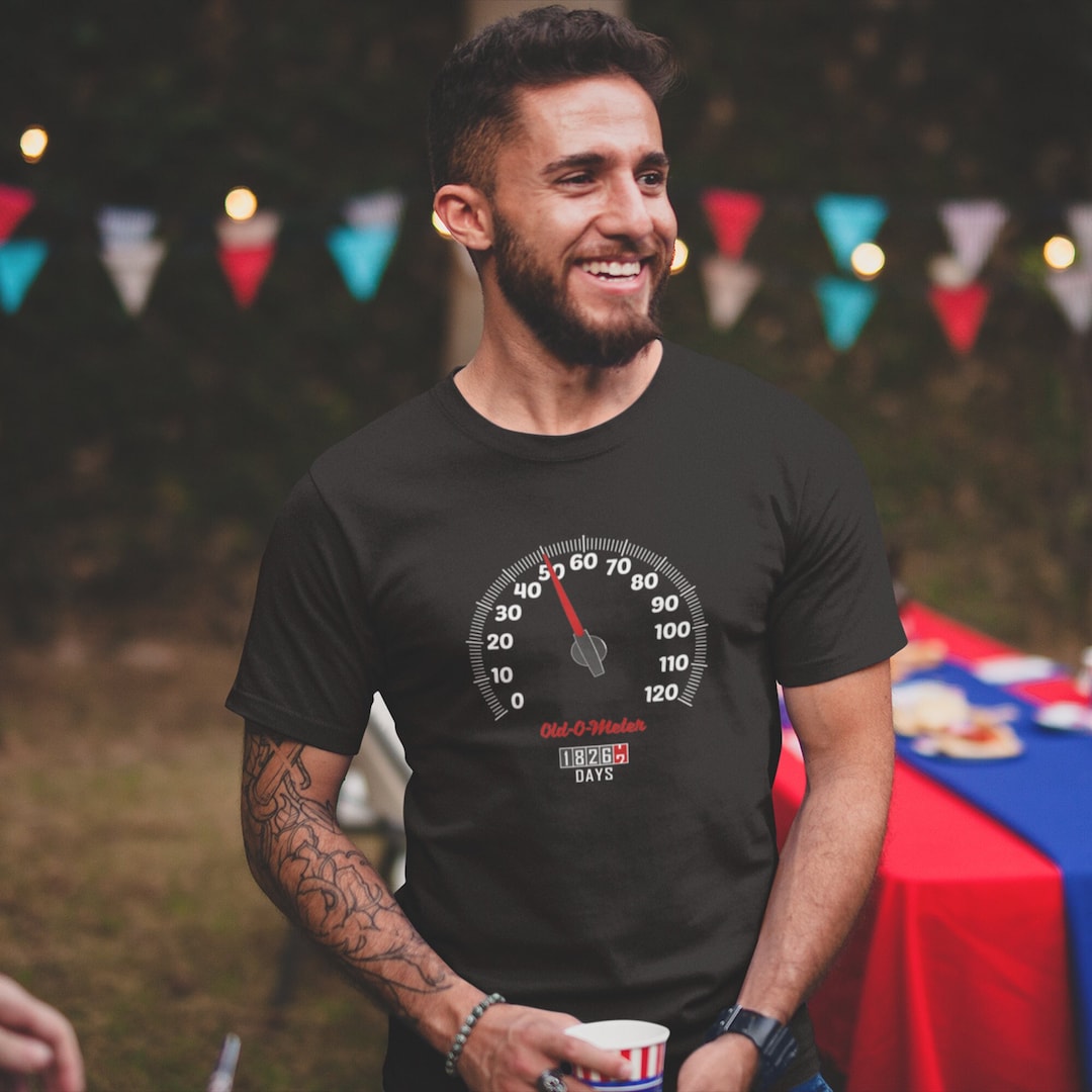 Oldometer 50th Birthday Shirt - Bday Gift for Men Old Car Guy Car ...