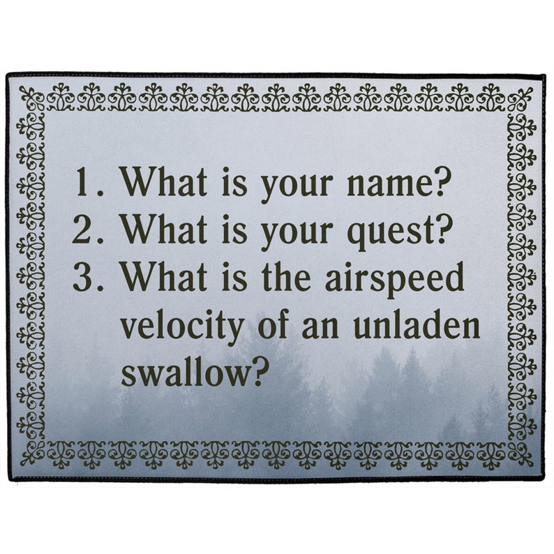 Bridge of Death Doormat / Monty Python and the Holy Grail - Etsy