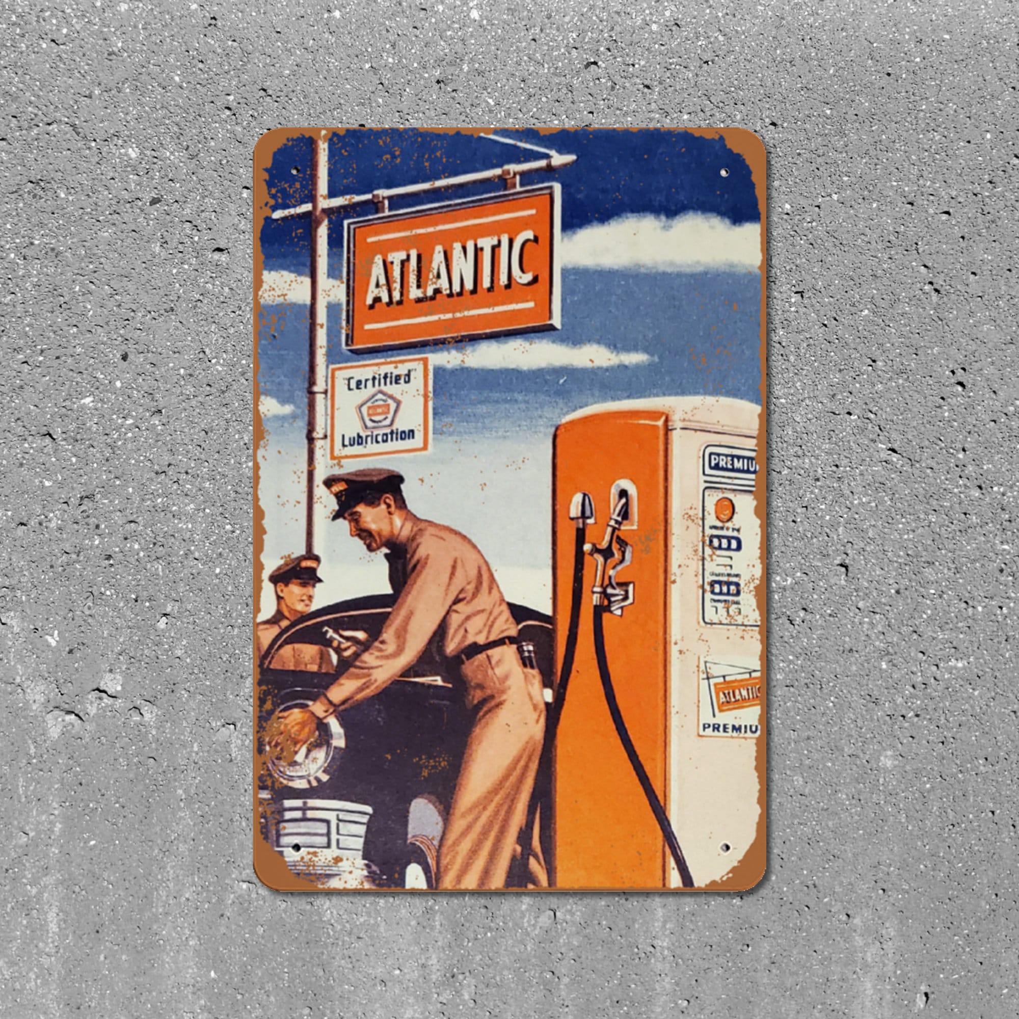 Atlantic Gas Station Metal Sign 8x12 / Atlantic Richfield ARCO ...
