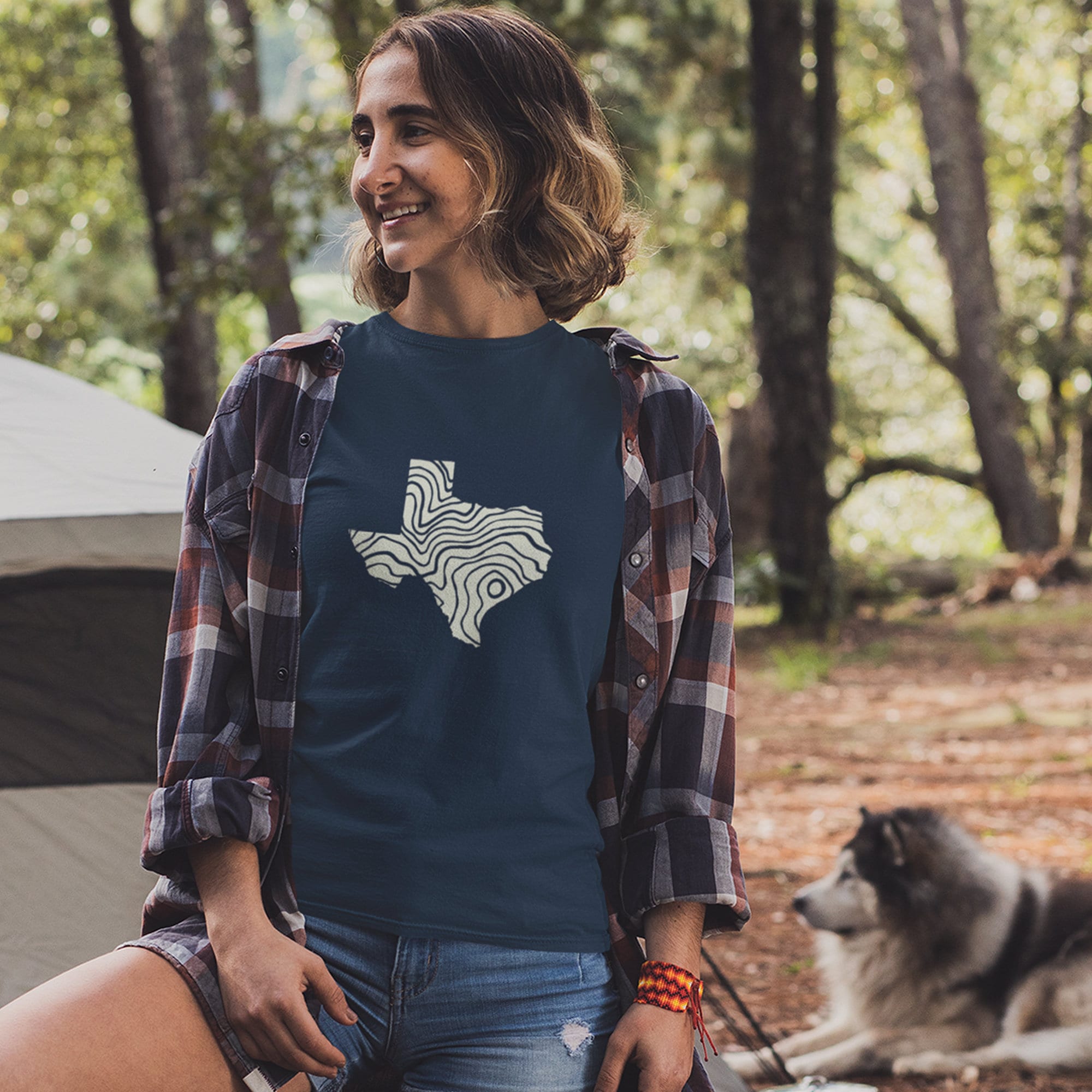 Topo Texas T-shirt / Topographic Map Lines Tee Hiking Camping - Etsy