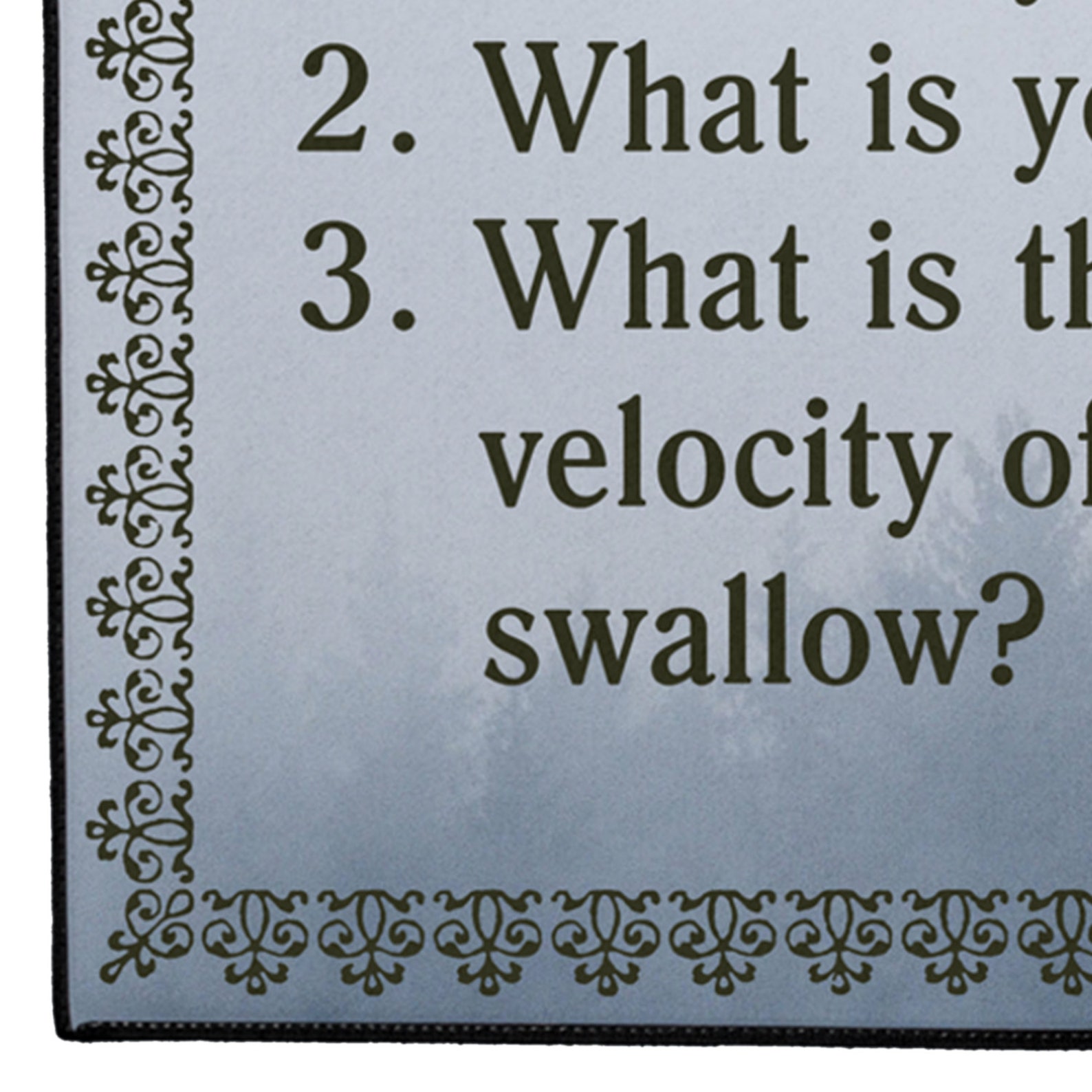 Bridge of Death Doormat / Monty Python and the Holy Grail Welcome Mat ...
