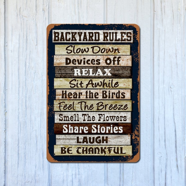 Backyard Signs - Etsy