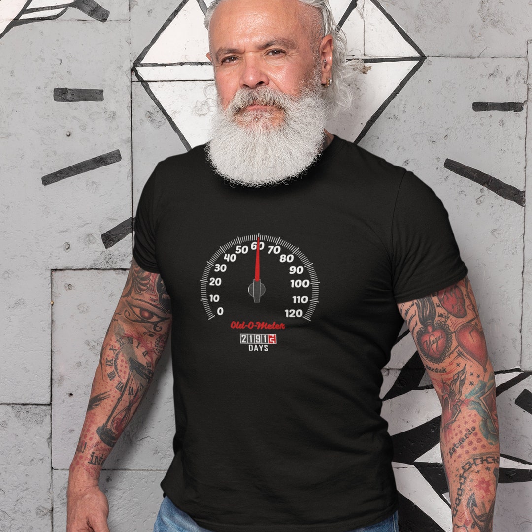 Oldometer 60th Birthday Shirt - Bday Gift for Men Old Car Guy Car ...