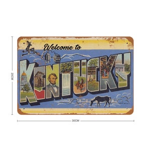 Welcome to Kentucky Metal Sign / 12x8 Aluminum Retro Moonshine ...