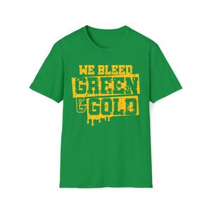 We Bleed Green & Gold T-shirt / High School Game Day Group Football ...