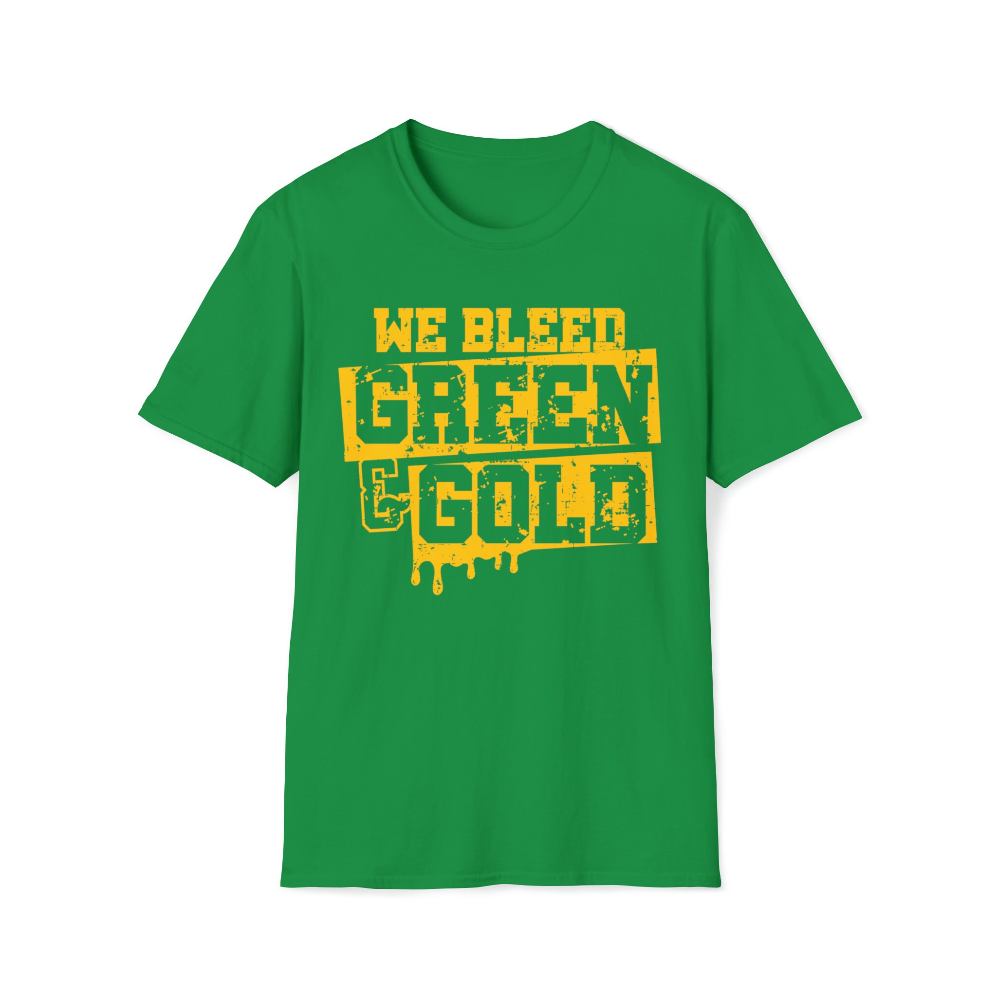 We Bleed Green & Gold T-shirt / High School Game Day Group Football ...