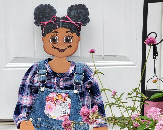 Scarecrow Porch Sitter, African American Scarecrow Porch Sitter, Fall ...