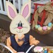 Easter Bunny Porch Sitter, Spring Porch Sitter, Outdoor Spring Porch ...