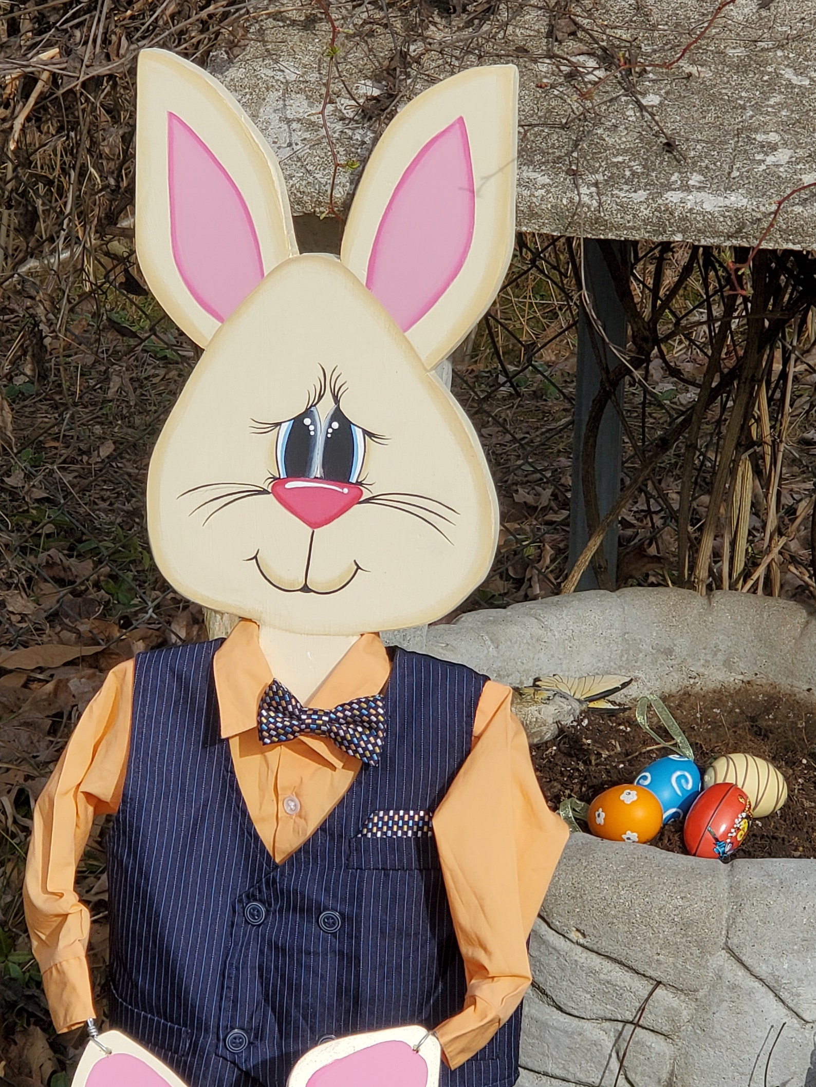 Easter Bunny Porch Sitter Spring Porch Sitter Outdoor Spring - Etsy