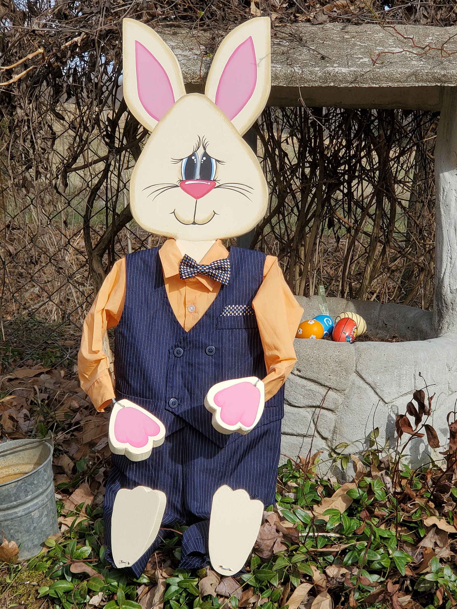 Easter Bunny Porch Sitter Spring Porch Sitter Outdoor Spring - Etsy