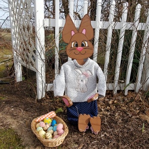 Easter Bunny Porch Sitter, Spring Porch Sitter, Outdoor Spring Porch ...