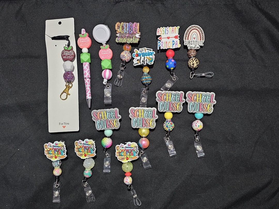 School Nurse Badge Reel Principal Badge Reel School Secretary Badge ...