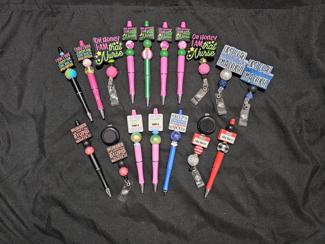 Nurse Badge Reels, Funny Badge Reels, Beaded Badge Reels, O Honey I Am ...