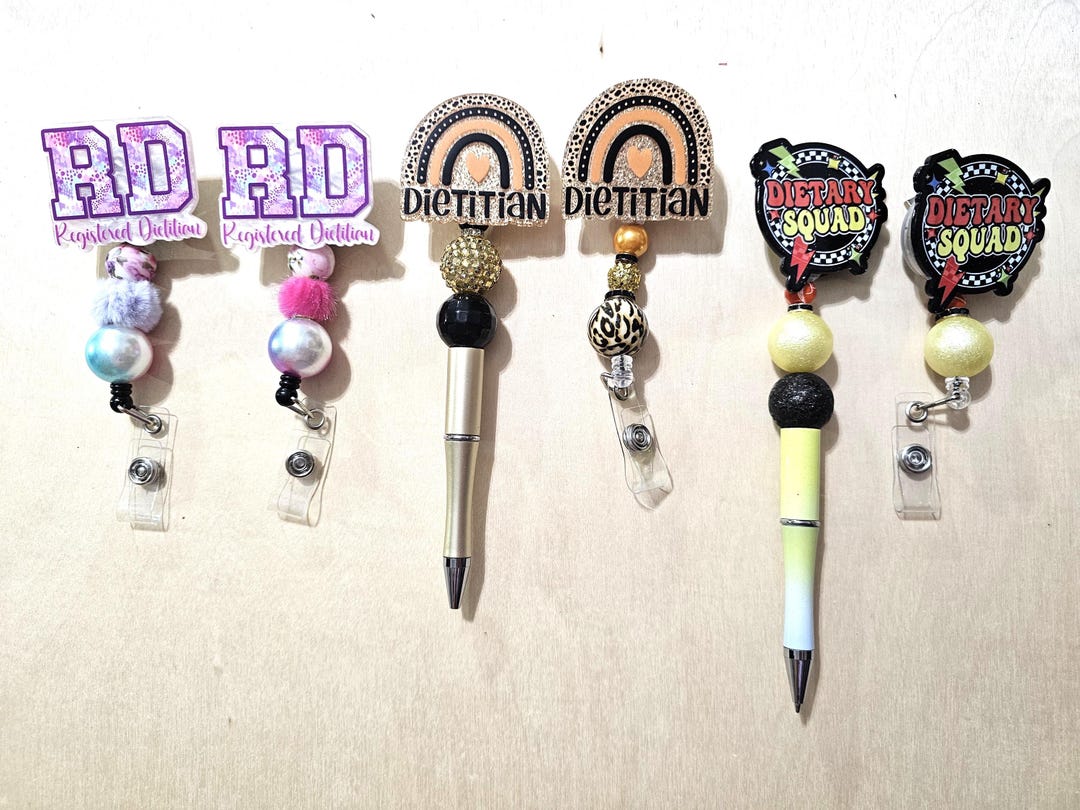 Registered Dietician Badge Reels, RD Badge Reel, Dietician Badge Reel ...