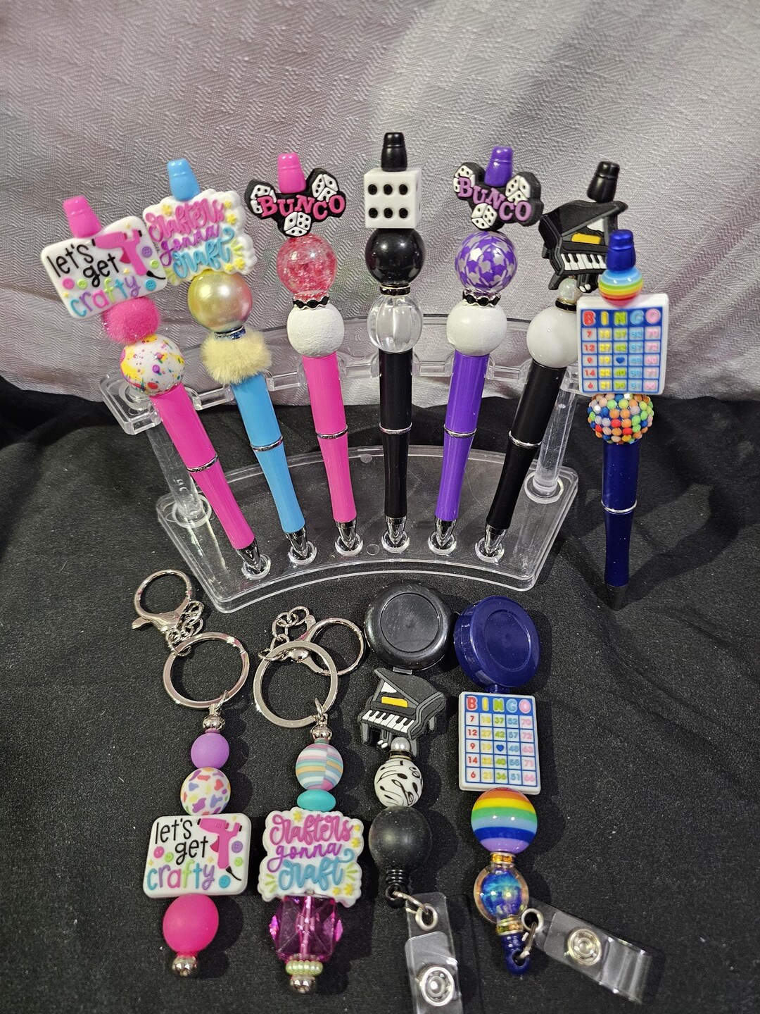 Bunco Pens, Bingo Pen, Bingo Badge Reel, Piano Pen, Piano Badge Reel ...