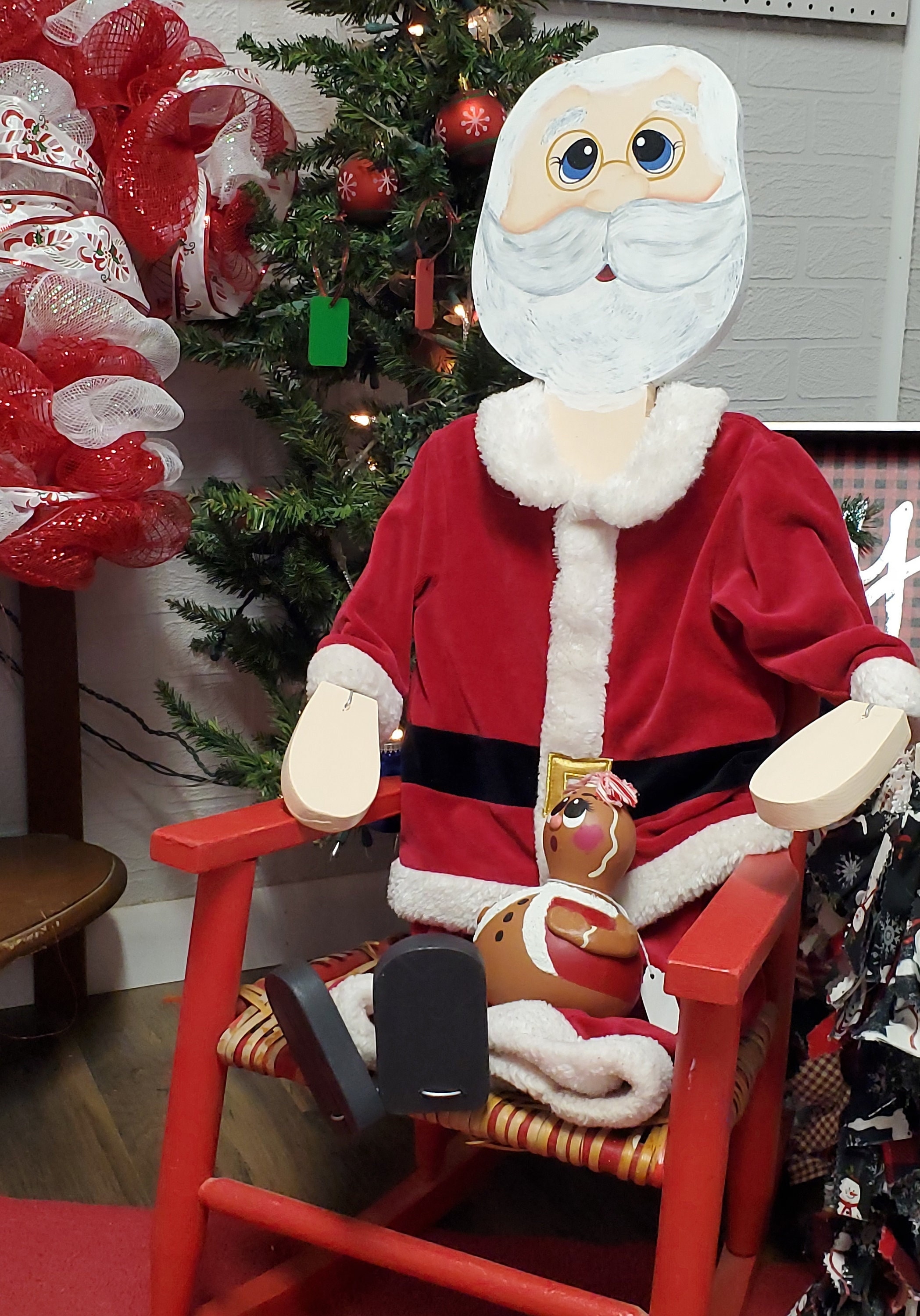 Santa Porch Sitter Sitting Santa Christmas Porch - Etsy