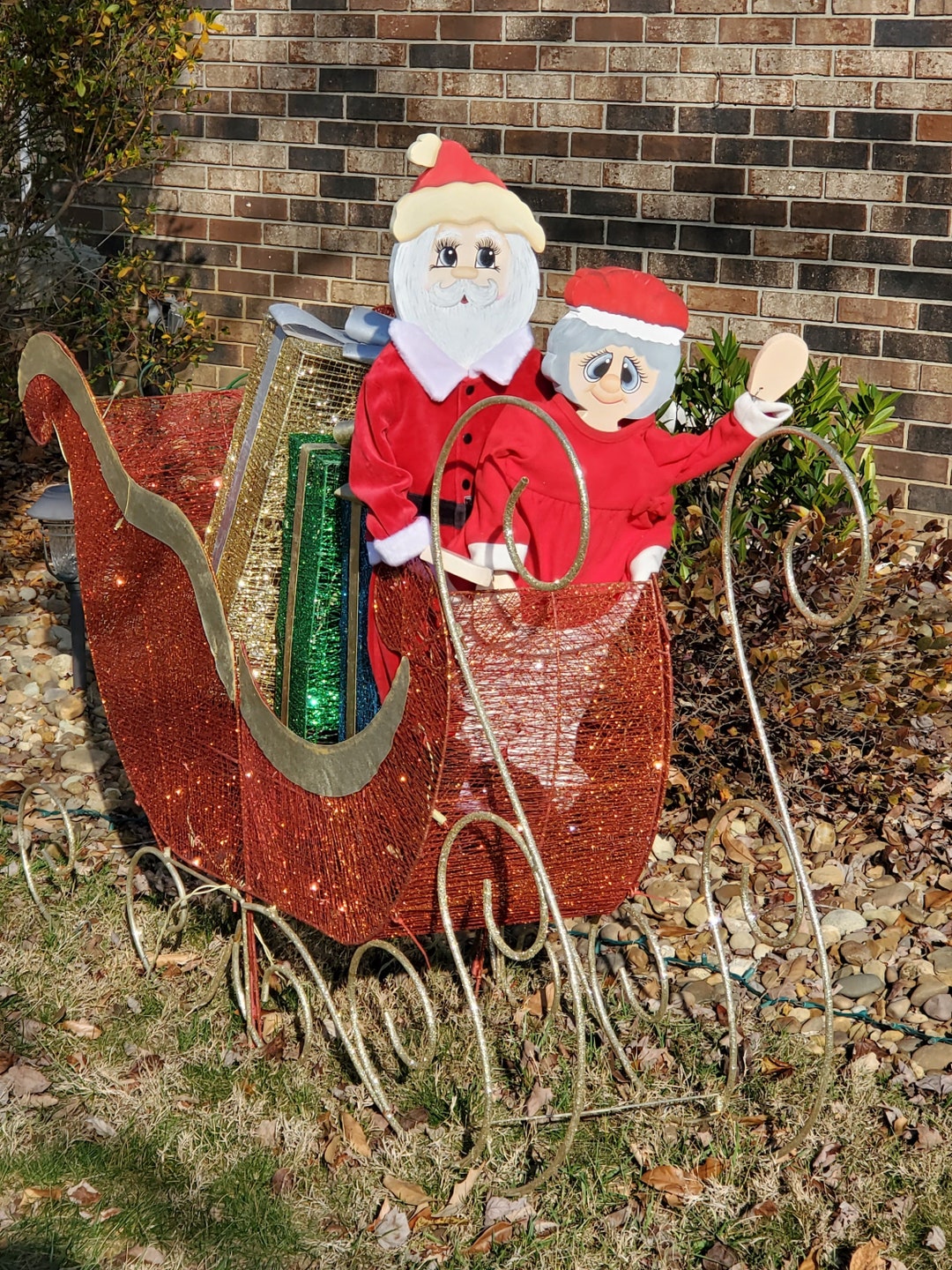 Santa Porch Sitter Sitting Santa Christmas Porch - Etsy