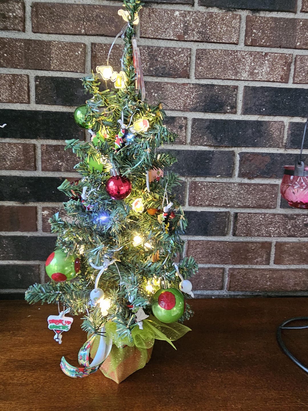 Miniature Christmas Tree, Hairy Green Monster Christmas Tree, Grinch ...