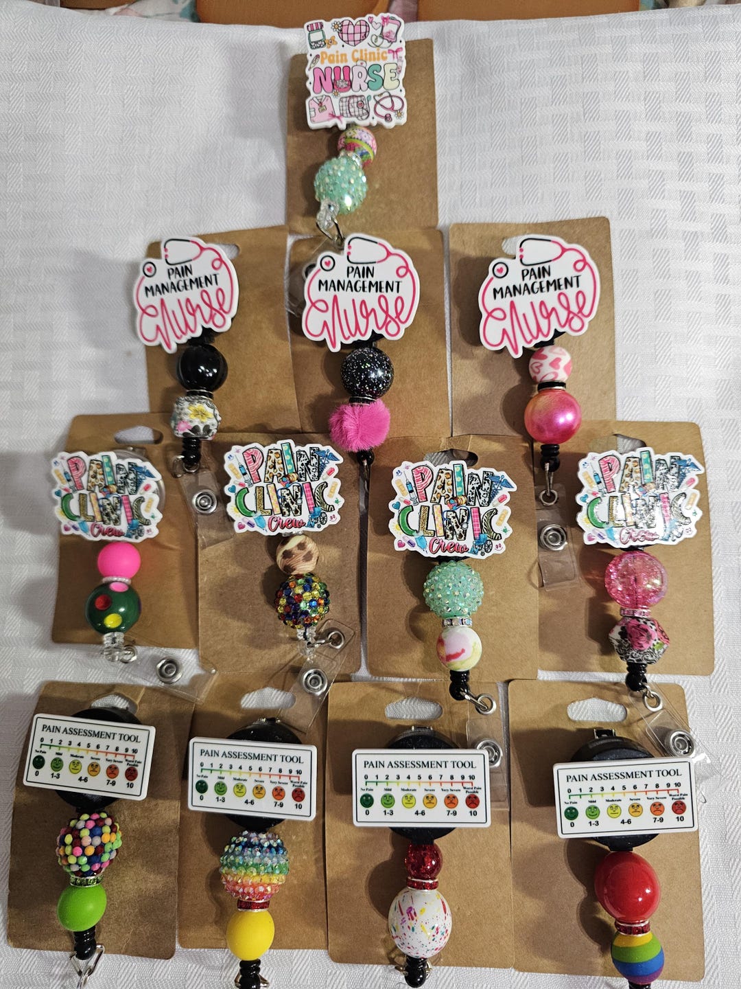 Pain Management Badge Reels, Beaded Badge Reels. Badge Reels, Medical ...
