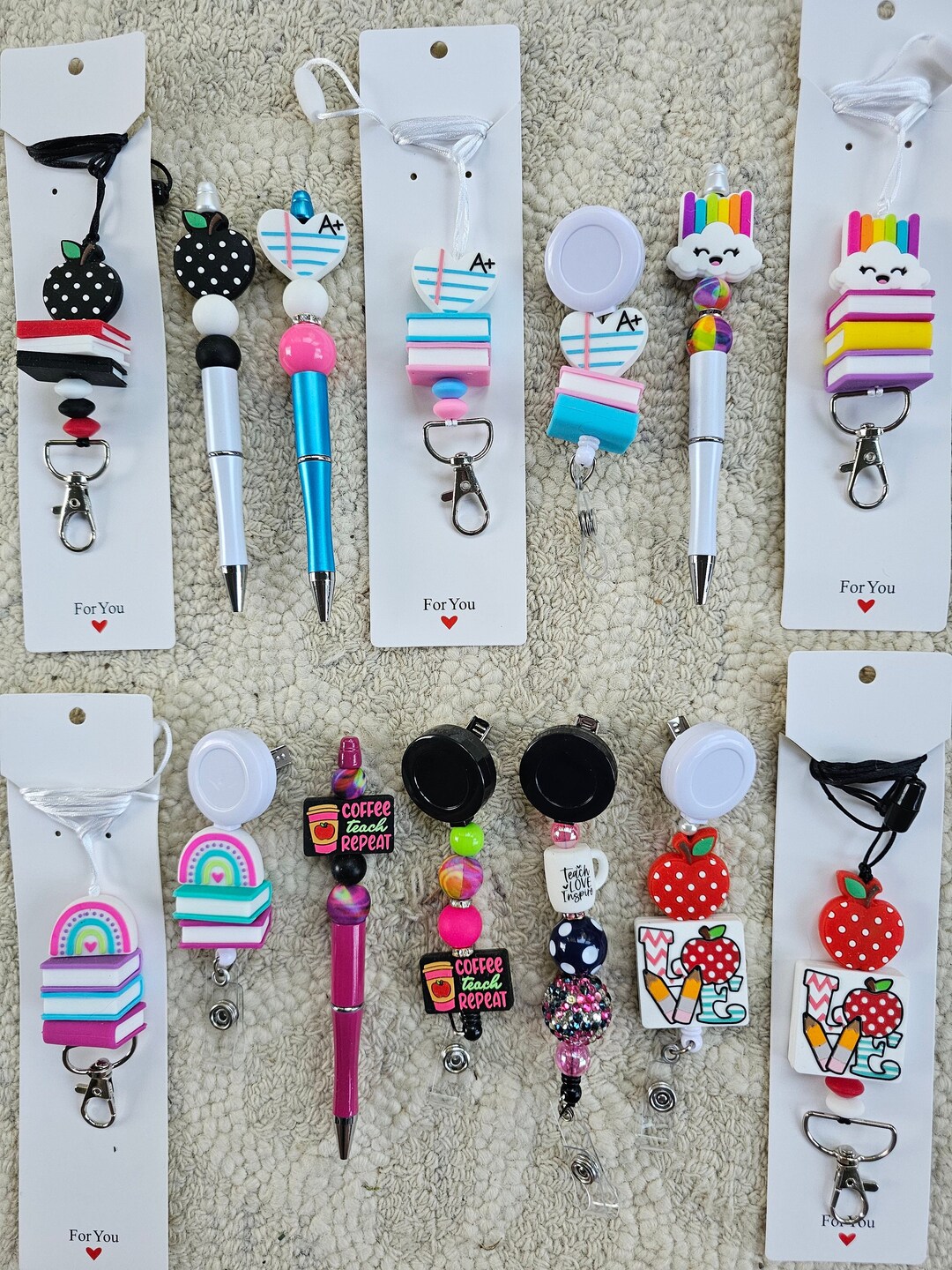 Teacher Badge Reels, Teacher Lanyards, Teacher Pens, Teacher's Beaded ...