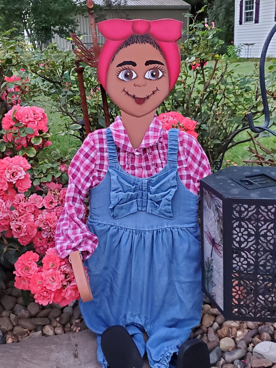 African American Scarecrow, African American Scarecrow Porch Sitter ...