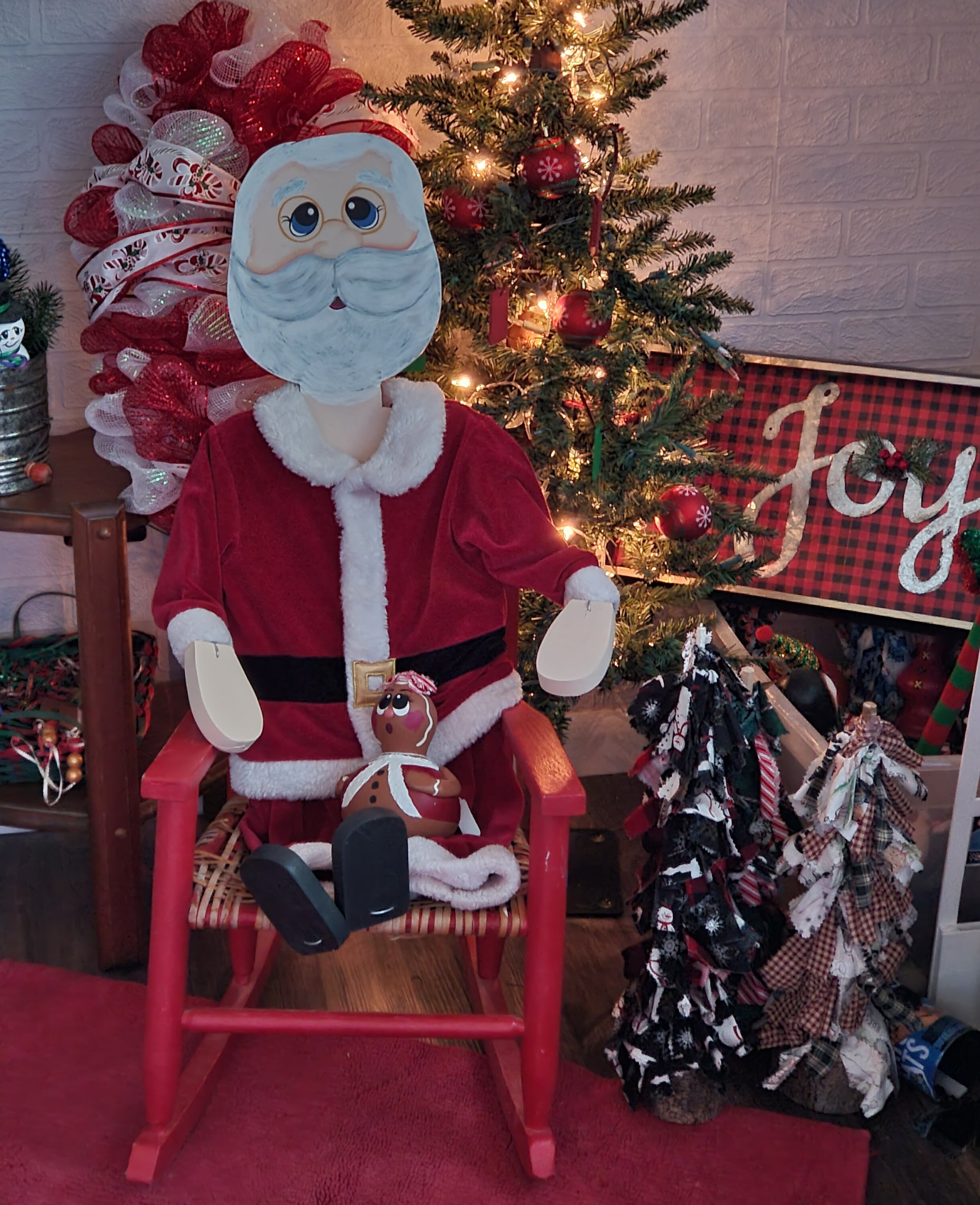 Santa Porch Sitter Sitting Santa Christmas Porch - Etsy