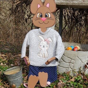Easter Bunny Porch Sitter, Spring Porch Sitter, Outdoor Spring Porch ...