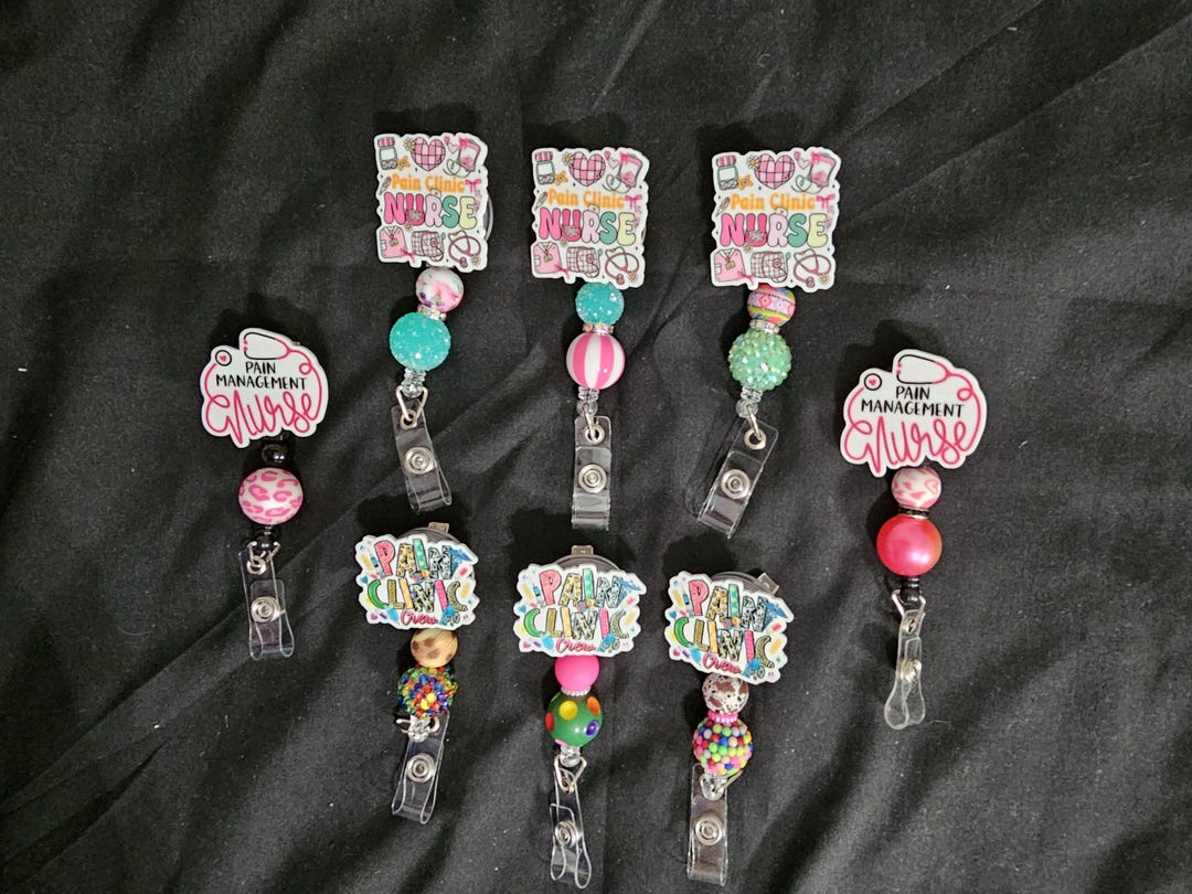 Pain Management Badge Reels, Beaded Badge Reels. Badge Reels, Medical ...