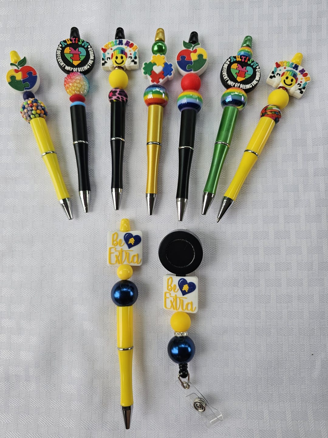 Autism Pens, Autism Beaded Pens, Autism Awareness Pens, Autism Themed ...