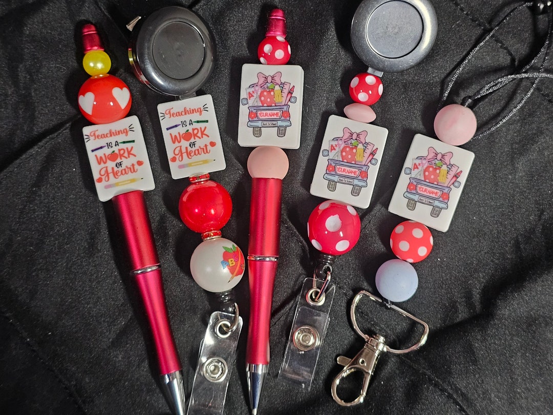 Teacher Badge Reels, Teacher Lanyards, Teacher Pens, Teacher's Beaded ...