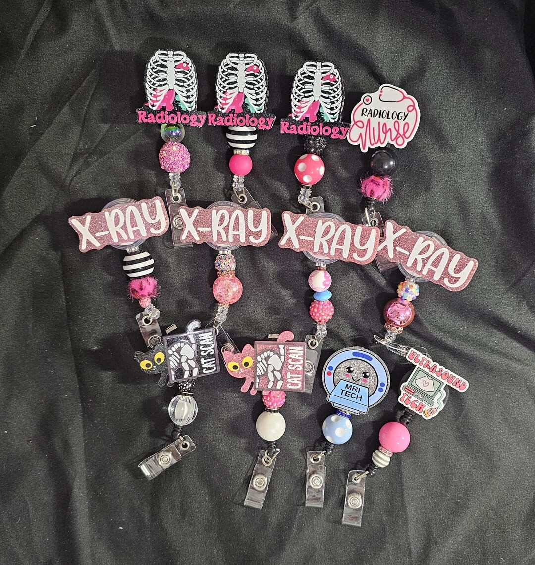 X-ray Badge Reels, Cat Scan Badge Reels, Radiology Badge Reels, Beaded ...