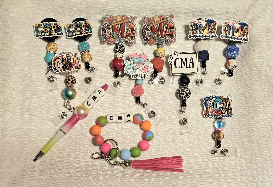 CMA Badge Reels, Beaded Badge Reels, CMA Beaded Pen, CMA Wristlet ...