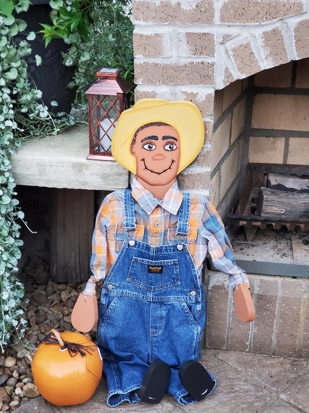 African American Scarecrow, Sitting Scarecrow, African American Decor ...