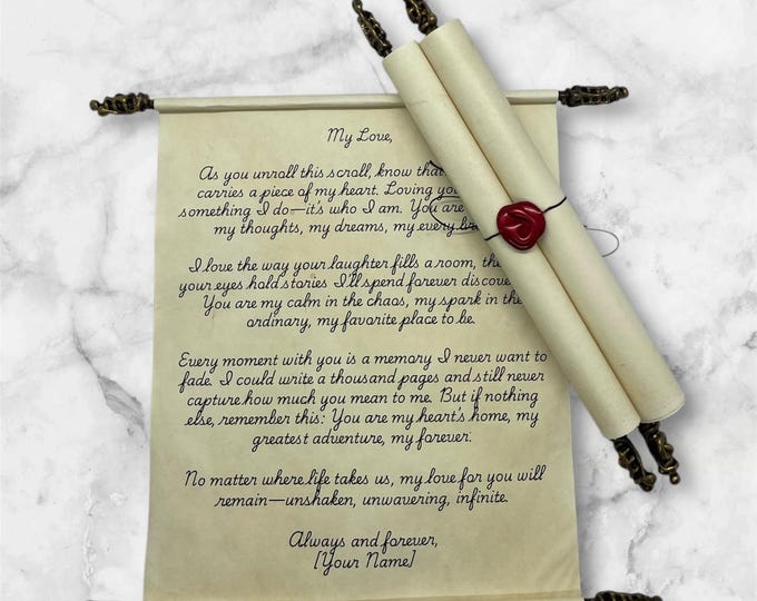 Hand-aged Parchment Scroll (personalization Available) - Etsy